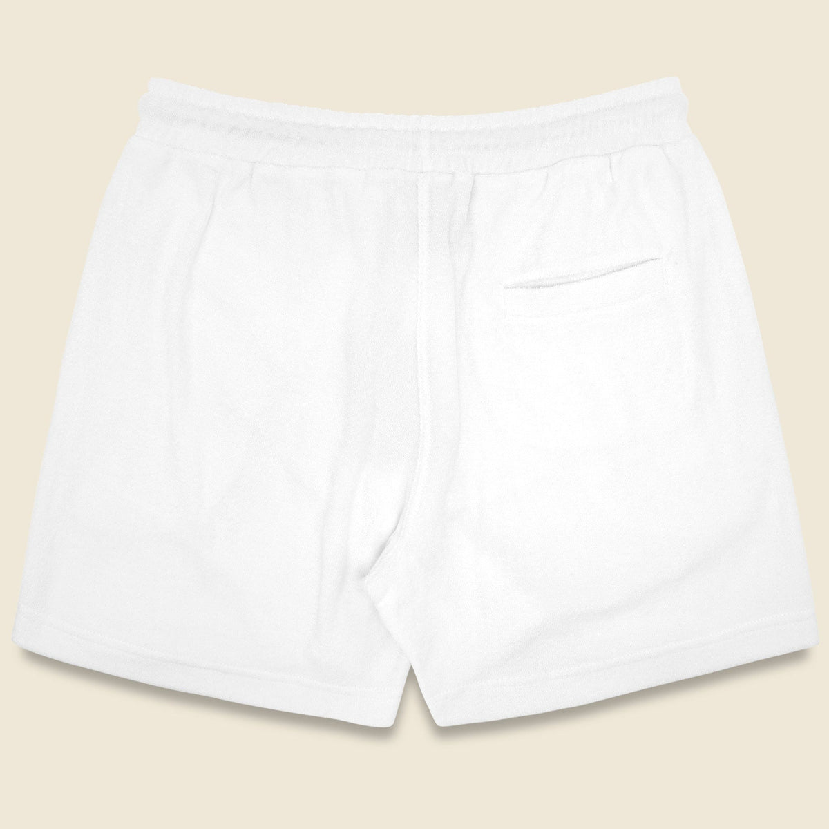 Solid Terry Shorts - White