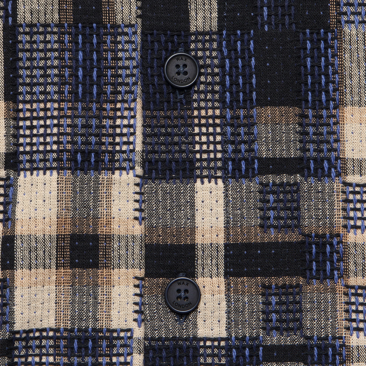 Whiting Overshirt - Glitch Check Natural – STAG Provisions