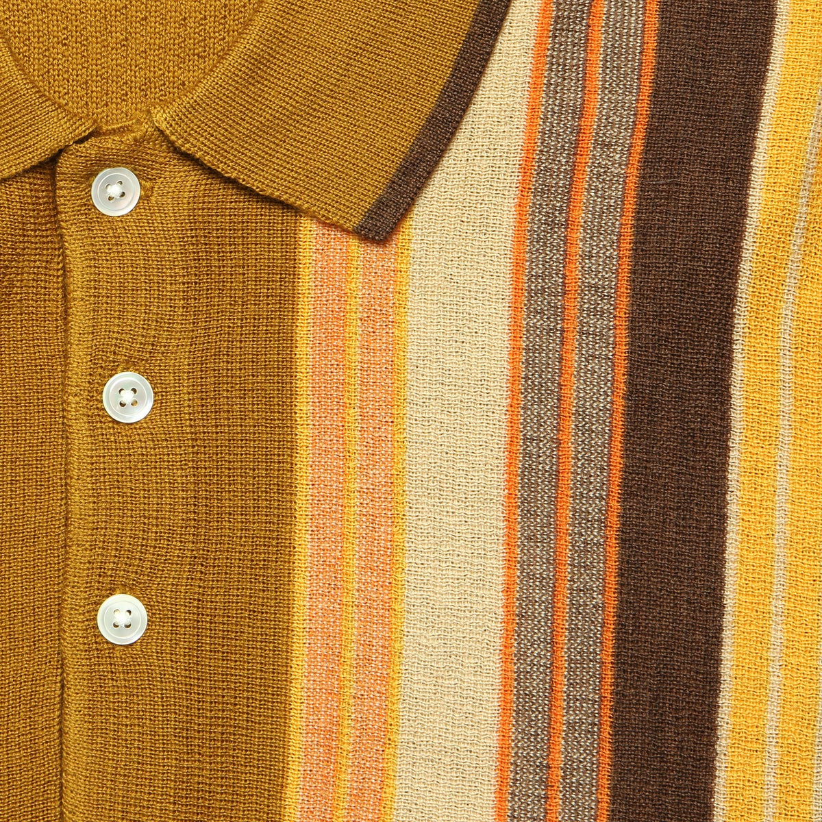 Striped Knit Sweater Polo - Mustard – STAG Provisions