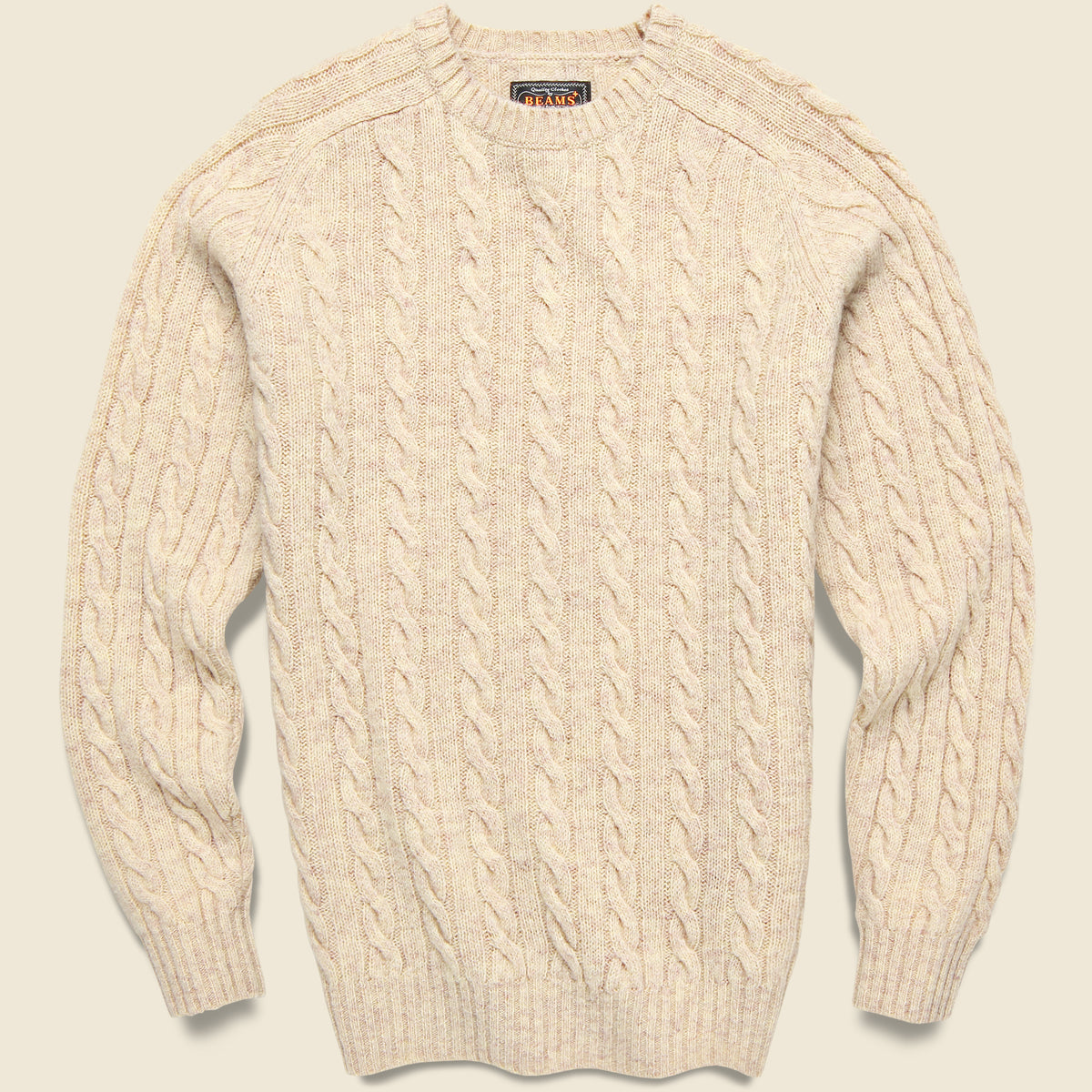 Cable Crewneck Sweater - Beige – STAG Provisions