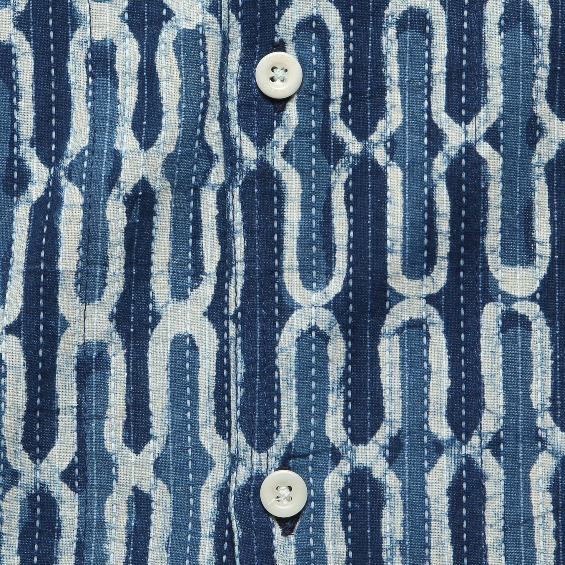 Geo Tile Block Print Shirt - Indigo – STAG Provisions