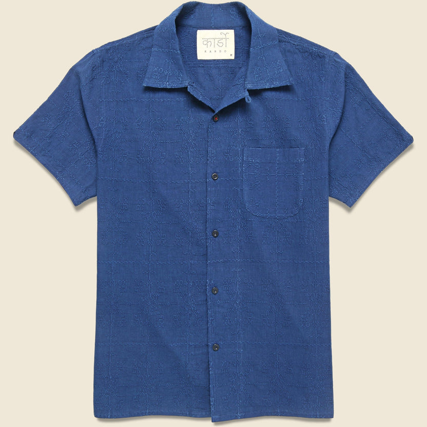 Geo Tile Block Print Shirt - Indigo – STAG Provisions