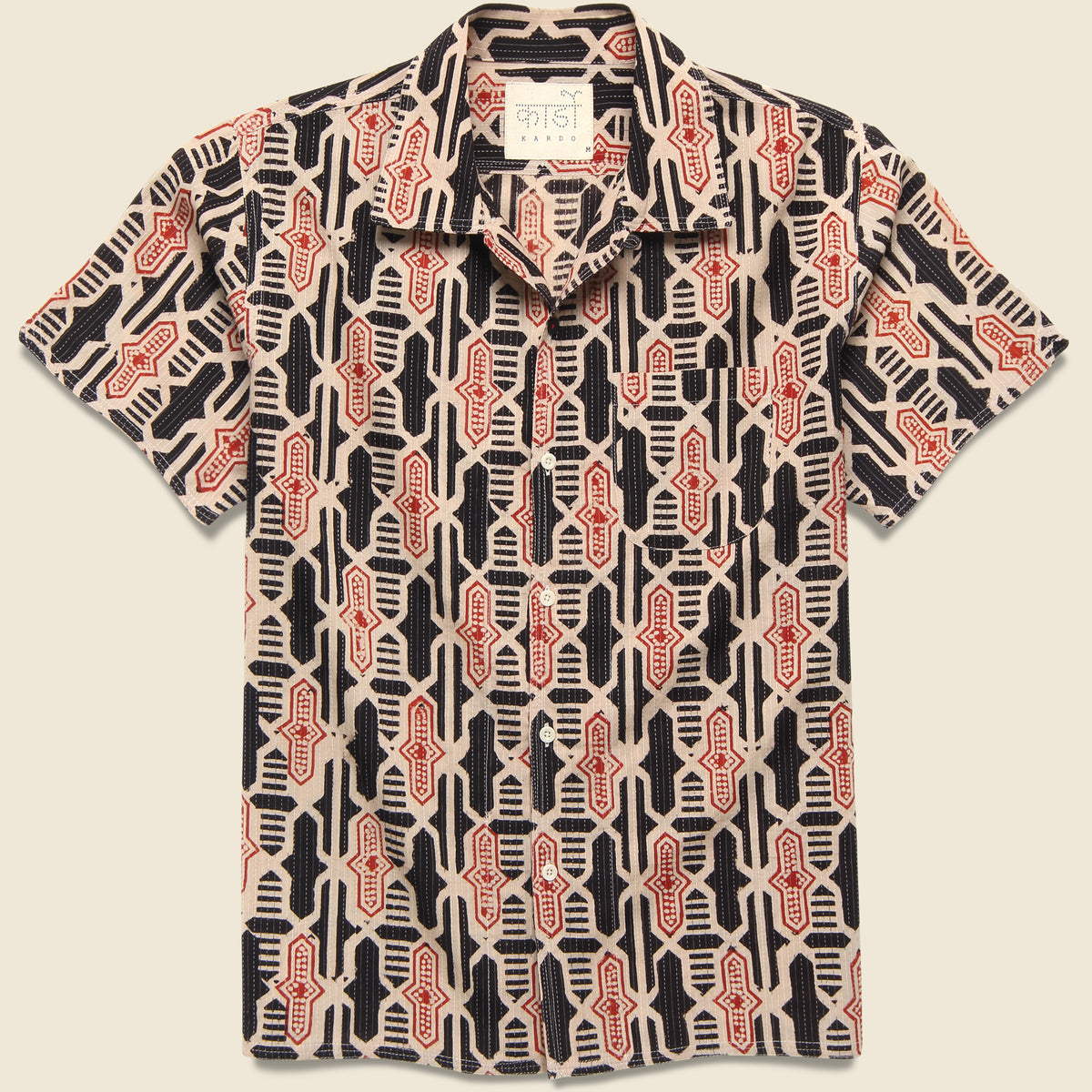 Geo Tile Block Print Shirt - Multi – STAG Provisions