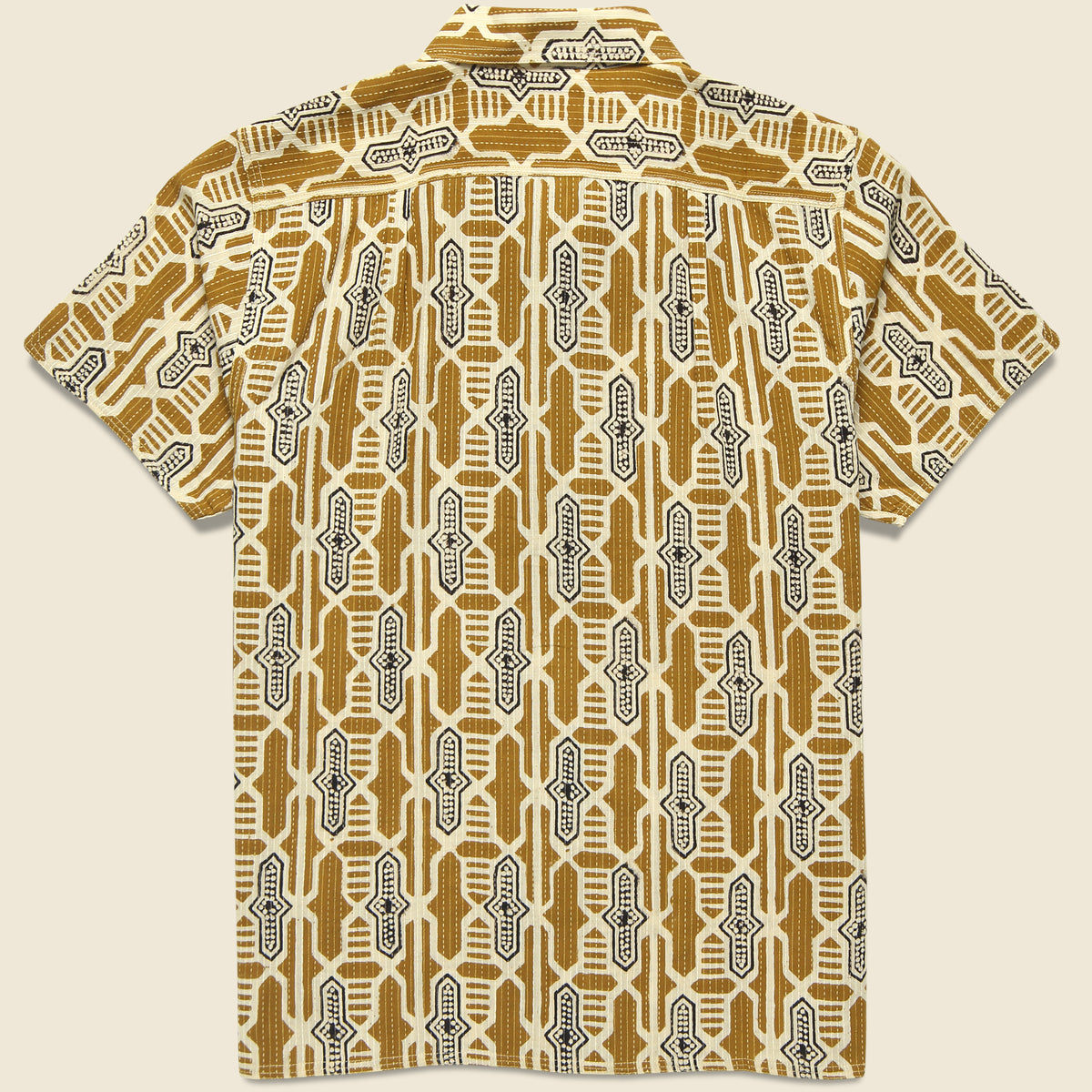 Geo Tile Block Print Shirt - Gold – STAG Provisions
