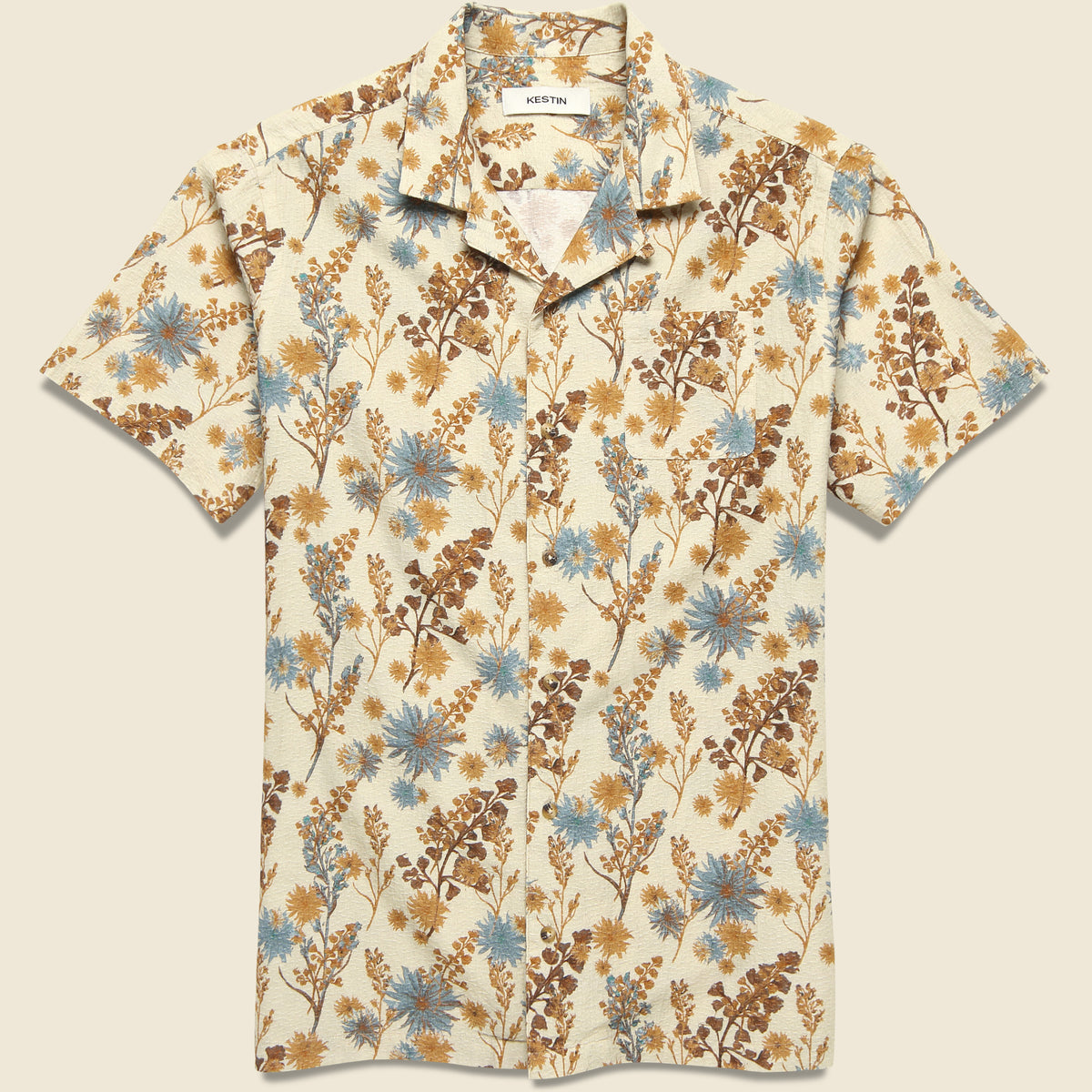 Crammond Shirt - Ecru Thistle Print – STAG Provisions