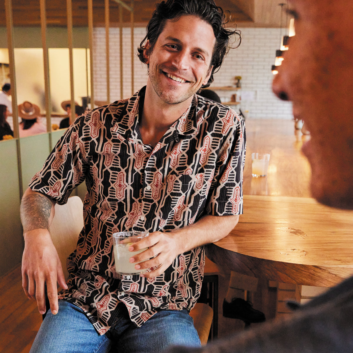 Geo Tile Block Print Shirt - Multi – STAG Provisions