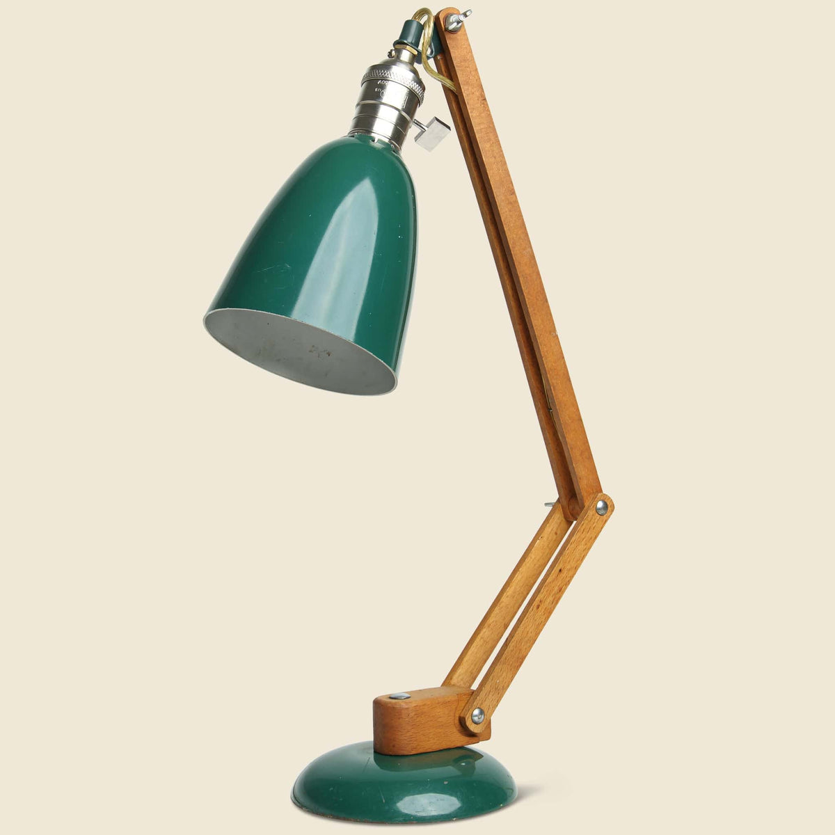 Vintage Wood & Enameled English Task Lamp – STAG Provisions