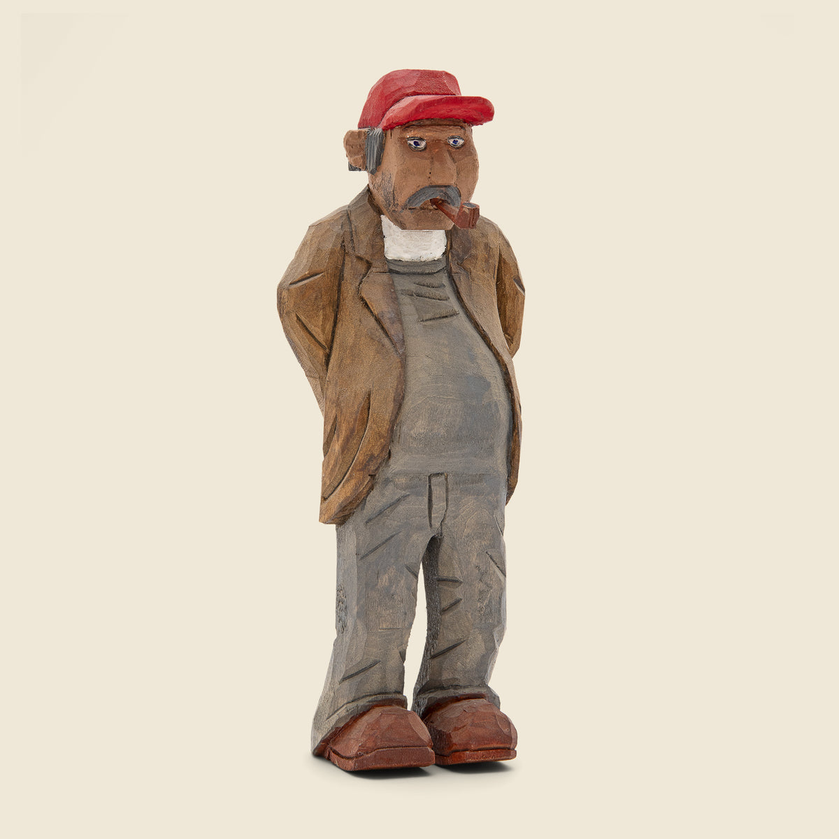Hand Carved Folk Art Pipe Smoker – STAG Provisions