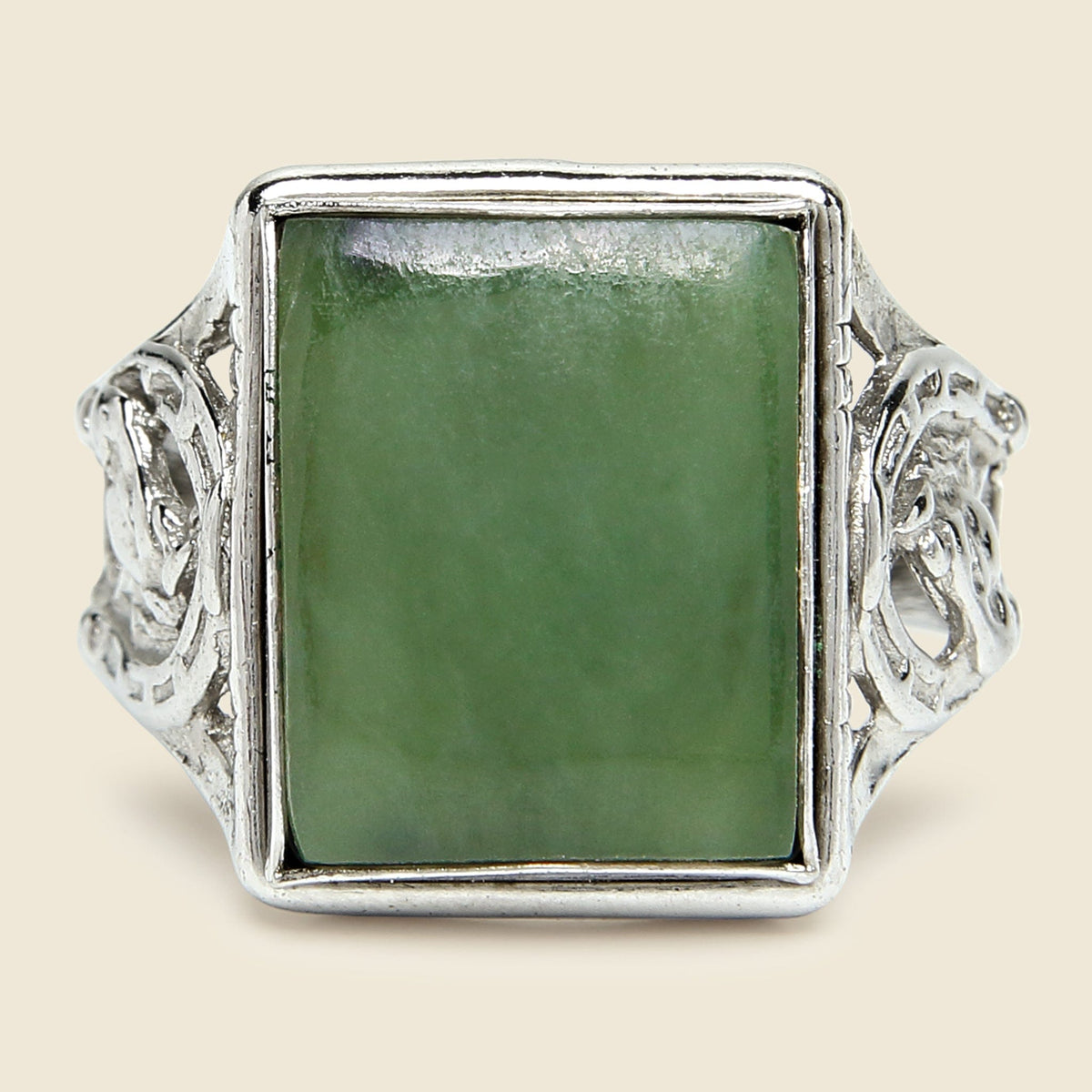 Vintage Sterling & Jade Horseshoe Ring – STAG Provisions