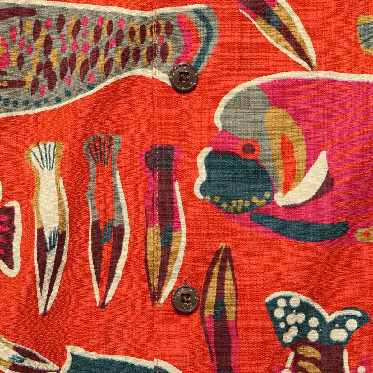 Tidal Threads Camp Shirt - Wrasse Pollinator Orange – STAG Provisions