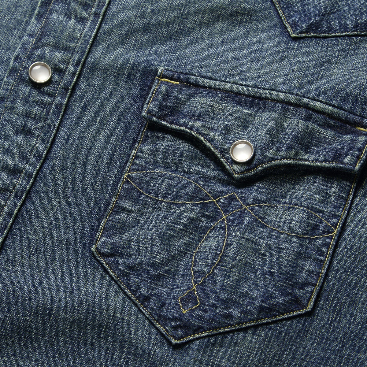 Slim Fit Denim Western Shirt - Dark Wash – STAG Provisions