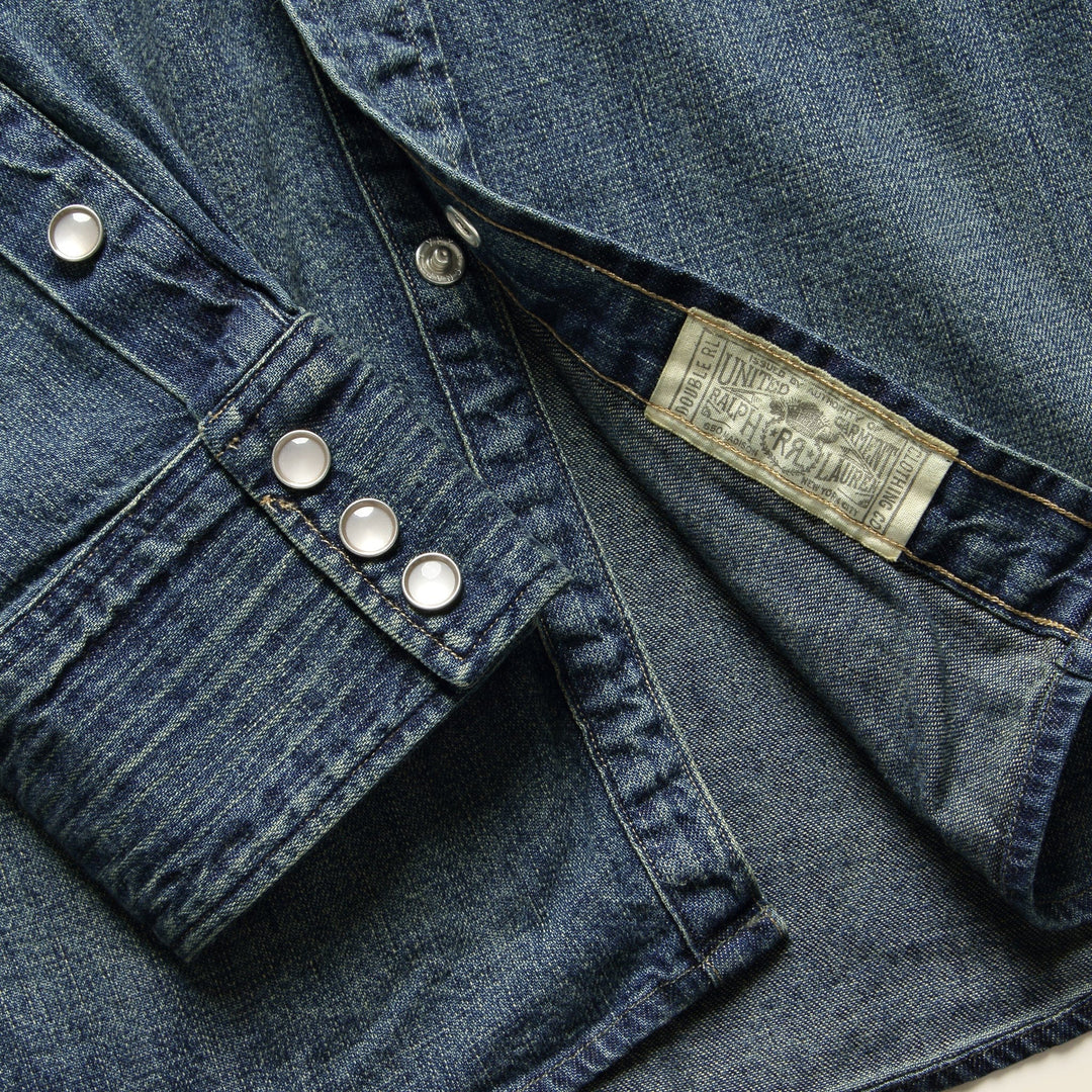 Slim Fit Denim Western Shirt - Dark Wash – STAG Provisions