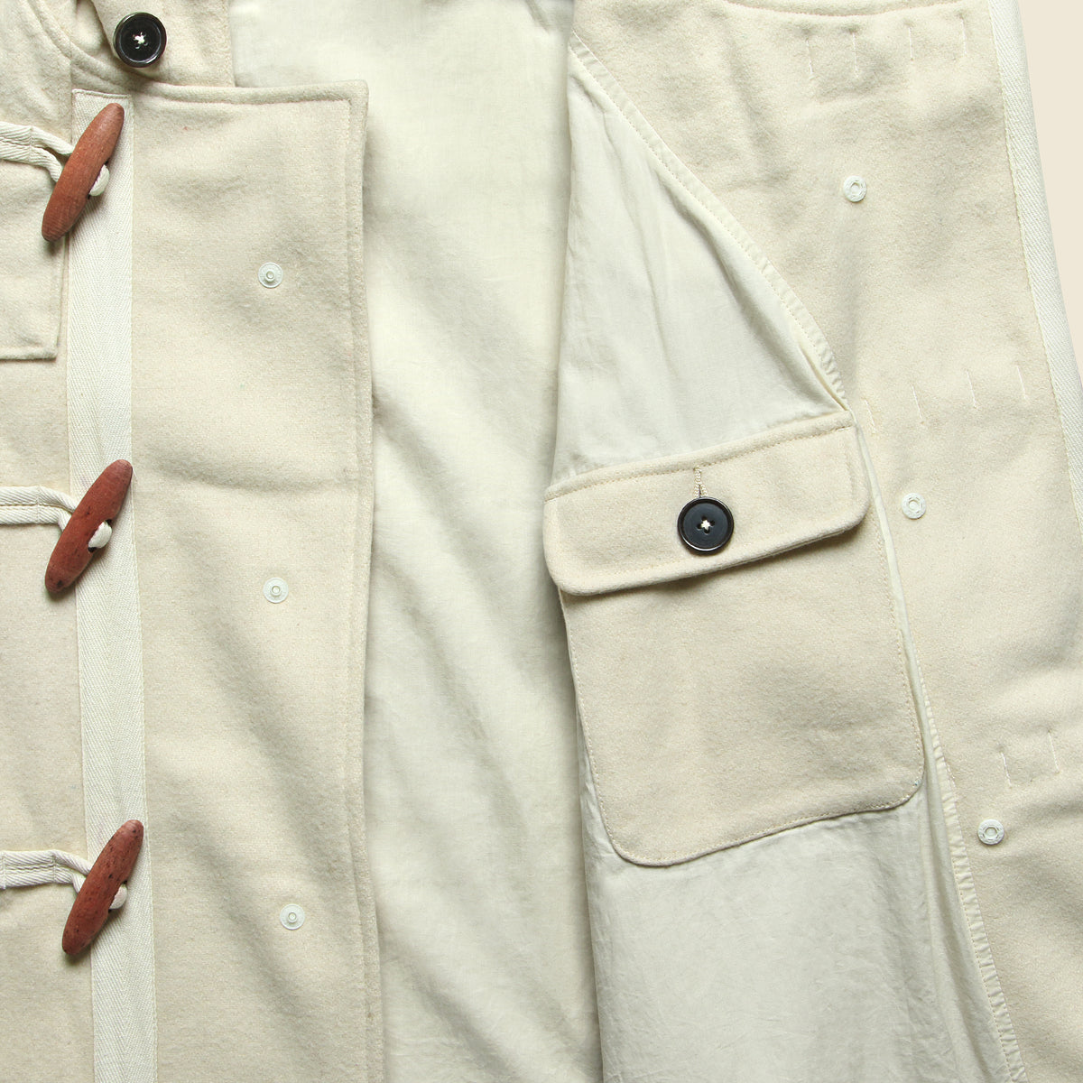 Military Duffle Coat - Mowbray Marl Ecru – STAG Provisions