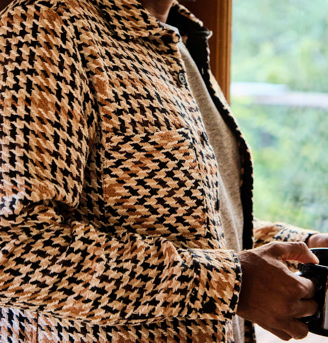 Whiting Overshirt - Houndstooth Weave – STAG Provisions