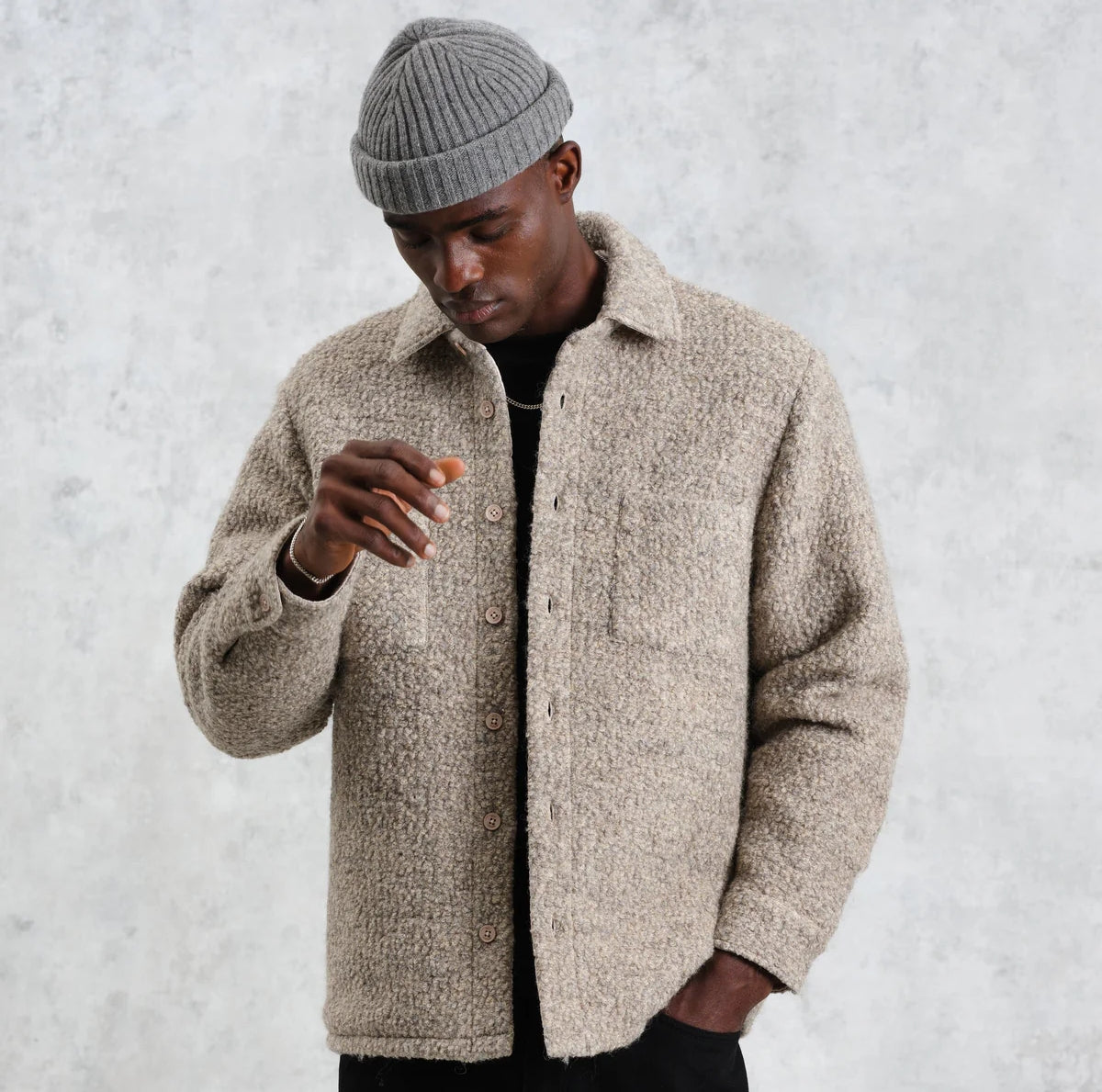 Mount Overshirt - Bobble Wool/Natural – STAG Provisions