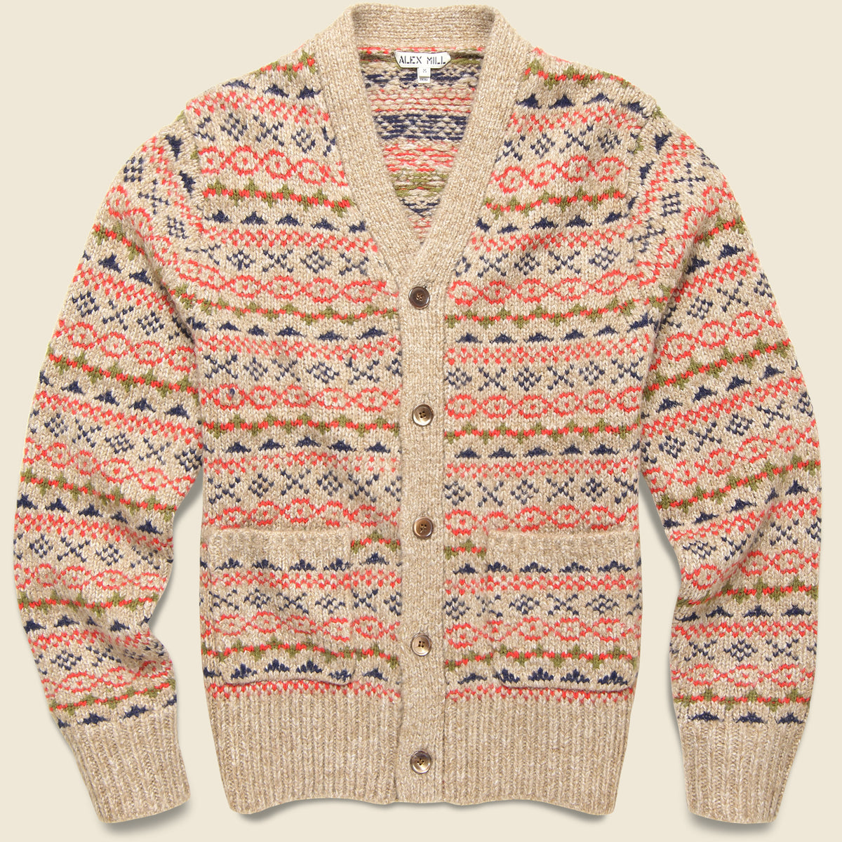 Fair Isle Cardigan - Camel Multi – STAG Provisions