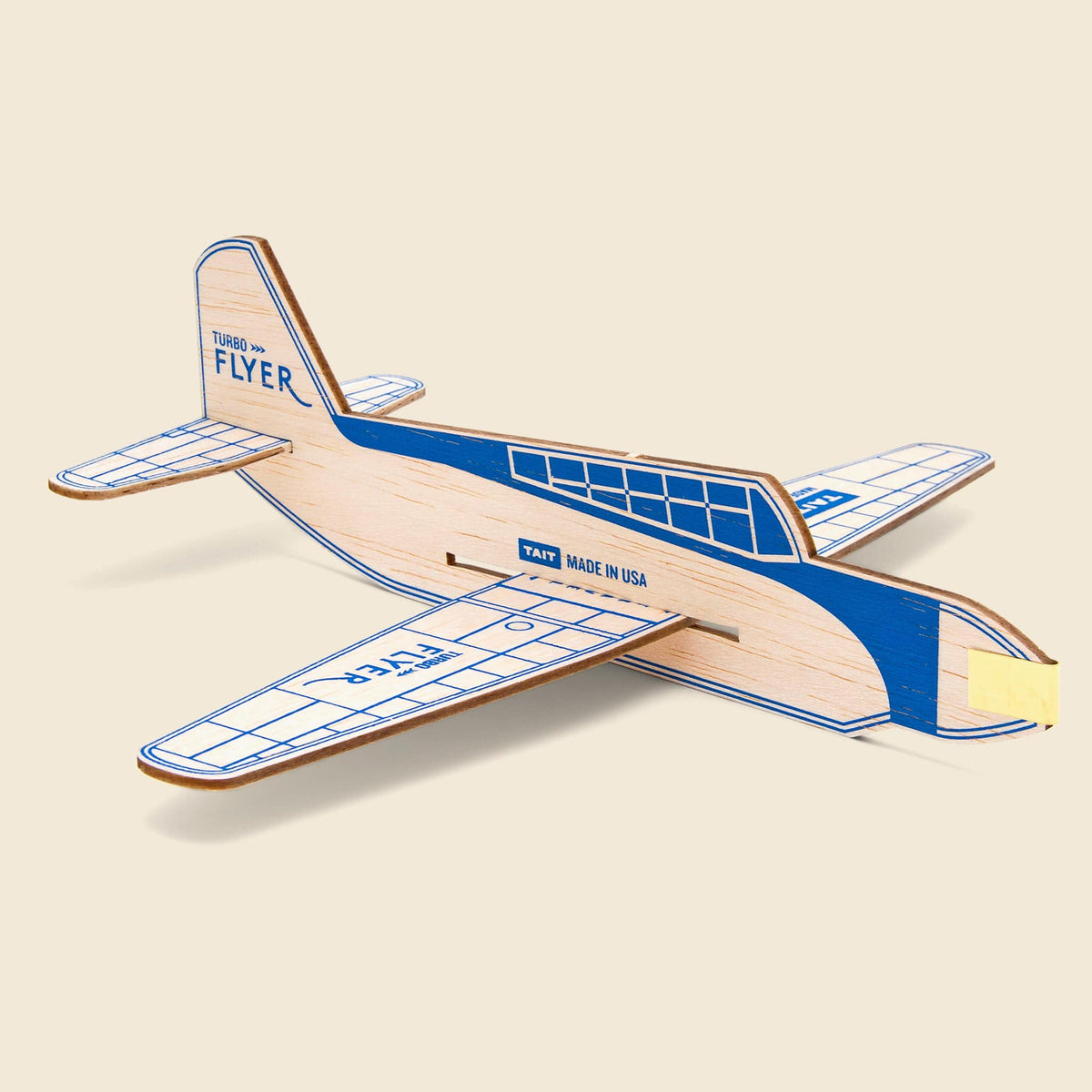 Turbo Flyer Balsa Airplane Kit - Blue
