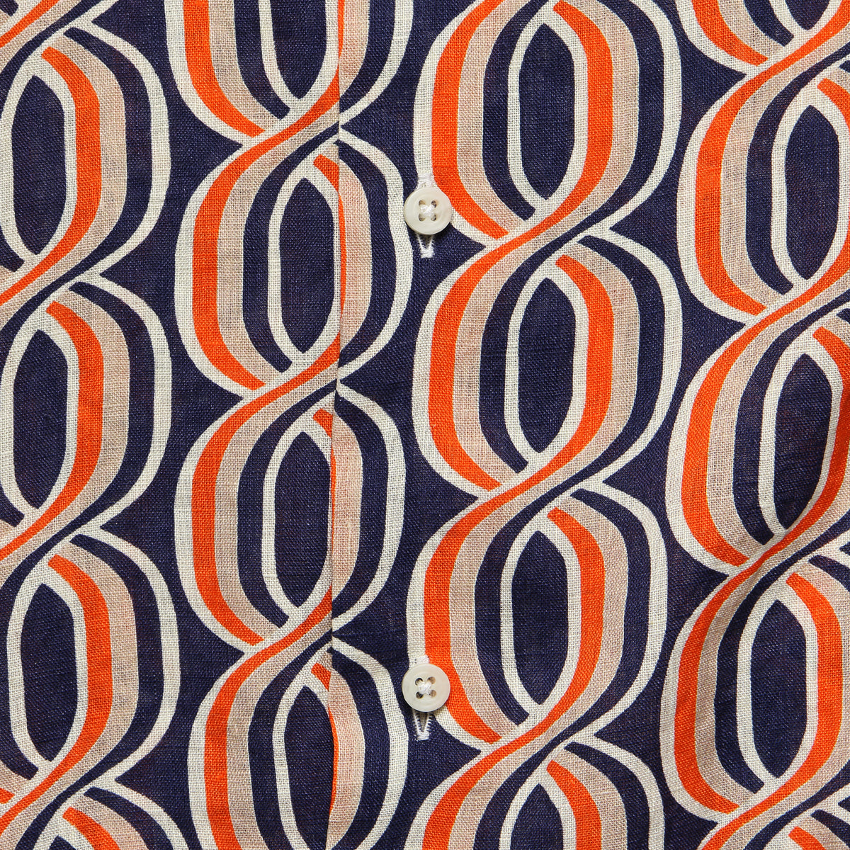 Gio Ponti Linen Camp Shirt - Orange/Navy – STAG Provisions