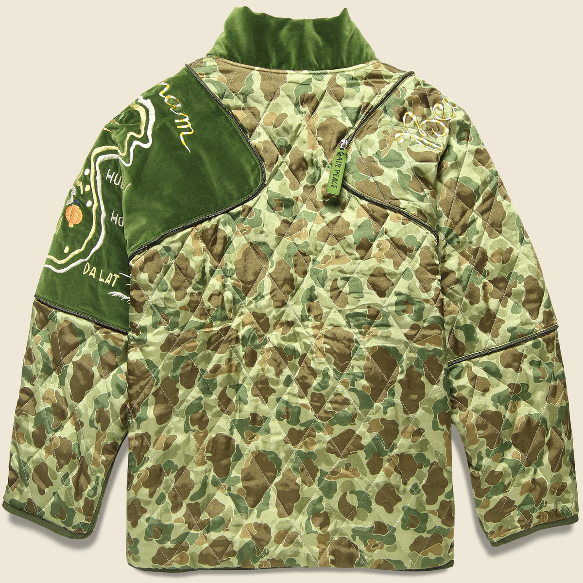 Quilted CAMO KESA SHAM Bomber Jacket - Beautiful Vietnam