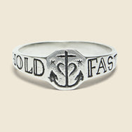 Hold Fast Anchor Ring - Sterling Silver