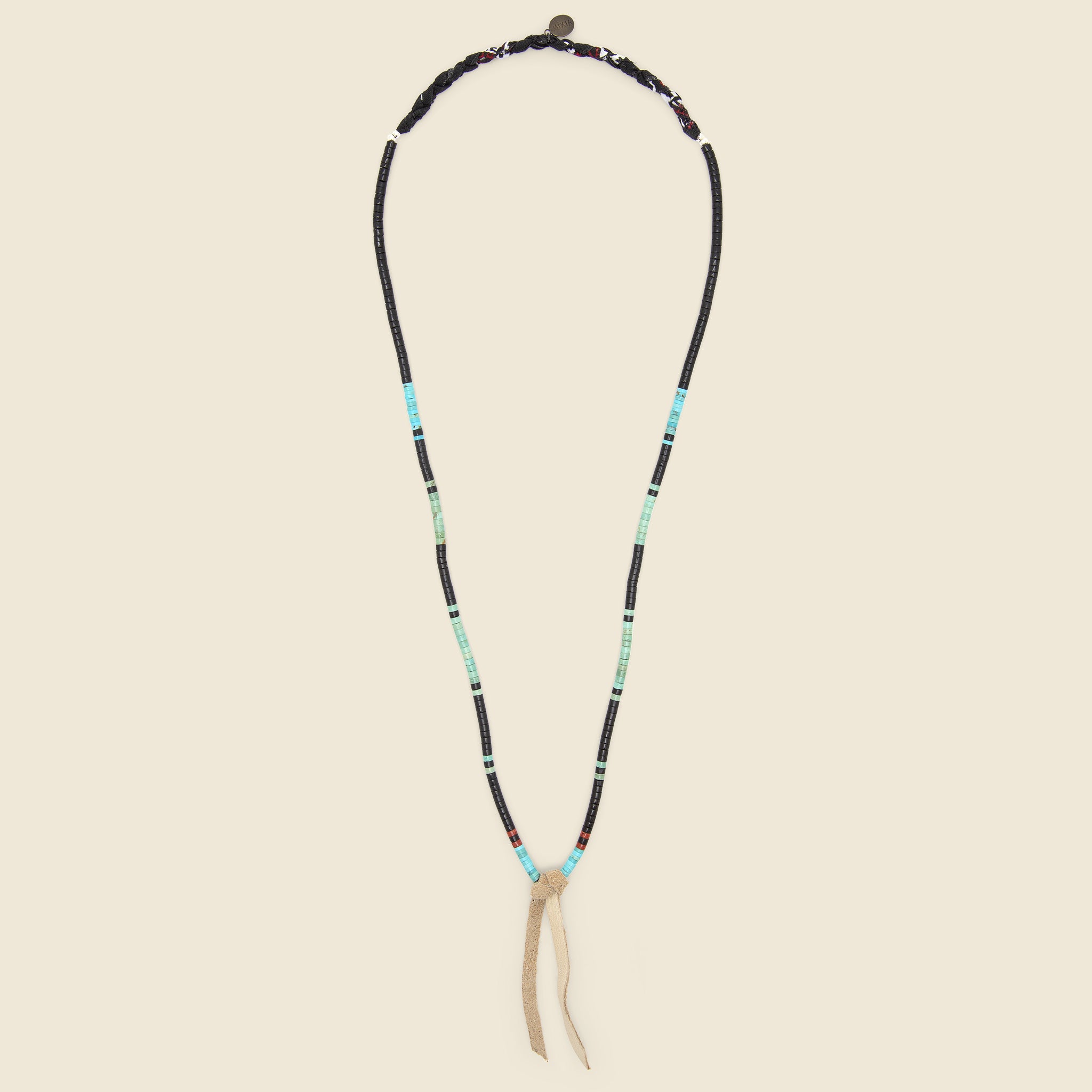 Heishi Bandana Necklace - Green Turquoise/Jet – STAG Provisions