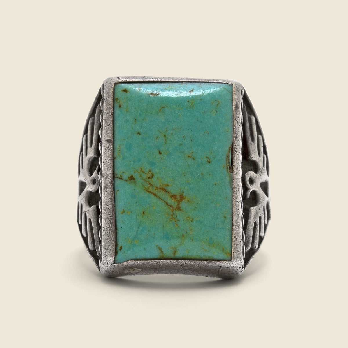 Turquoise Thunderbird/Kachina Ring