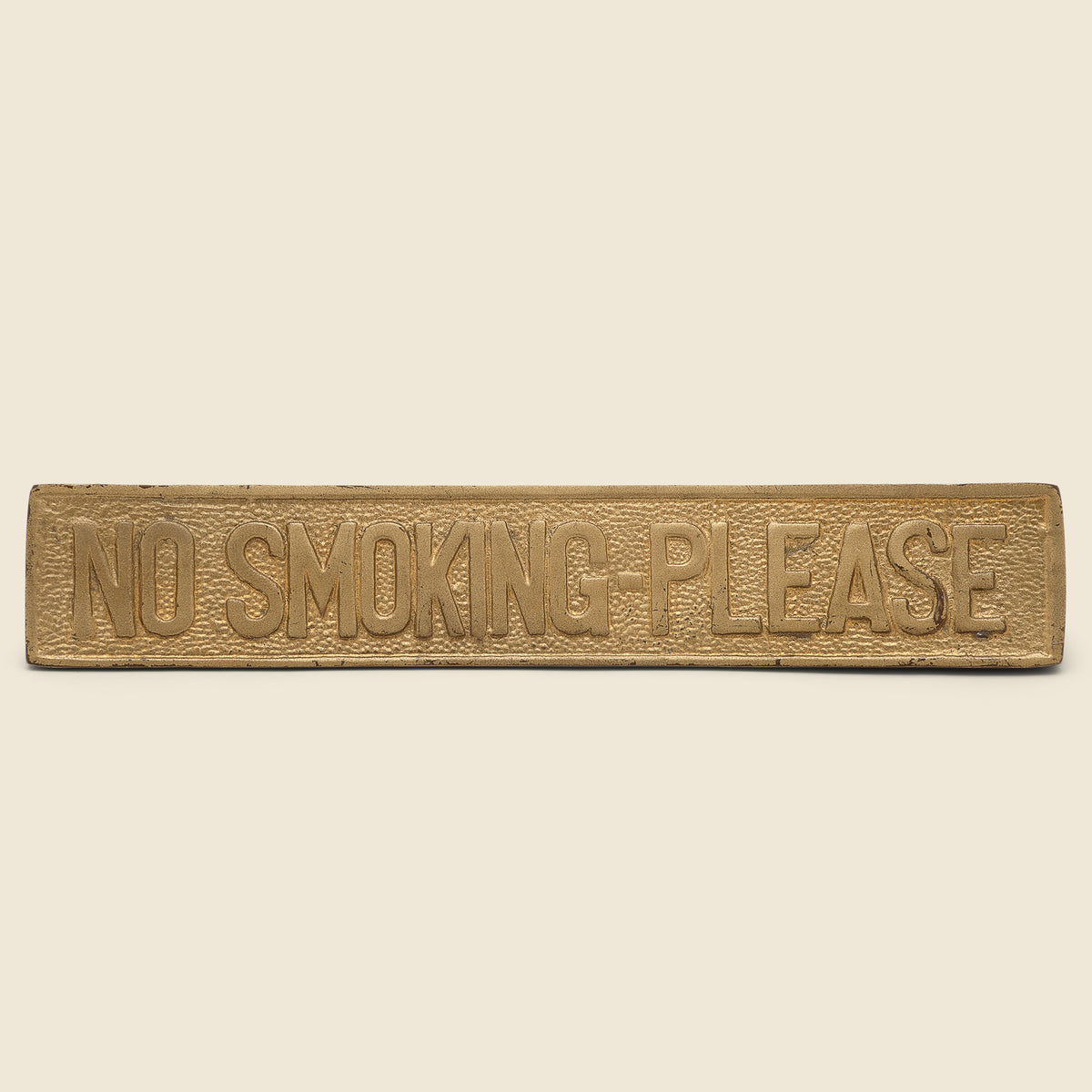 No Smoking Please Brass Desk Sign – STAG Provisions