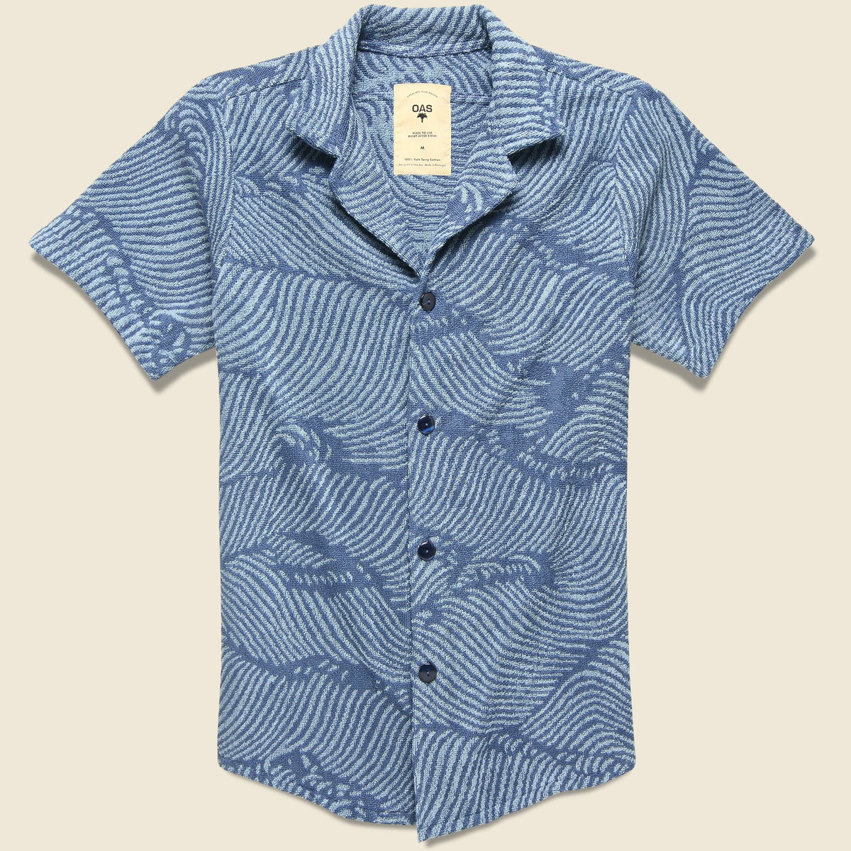 Wavy Terry Shirt - Blue