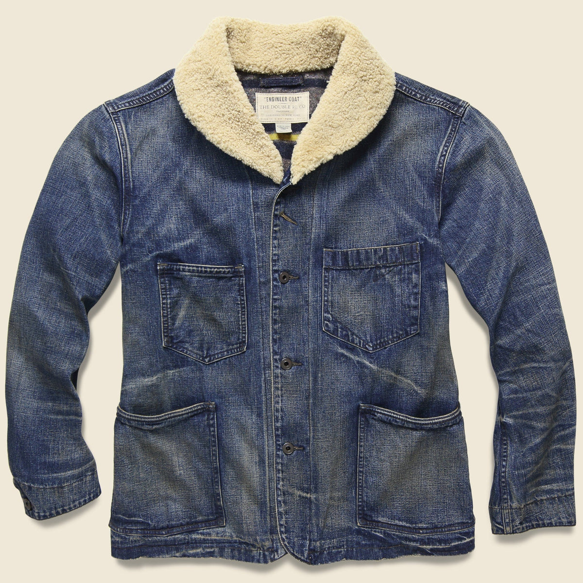Shearling-Collar Denim Jacket - Bismarck Wash – STAG Provisions