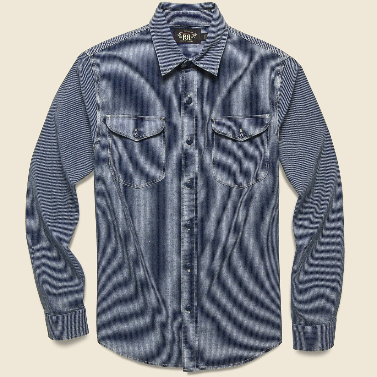 Striped Workshirt - Indigo