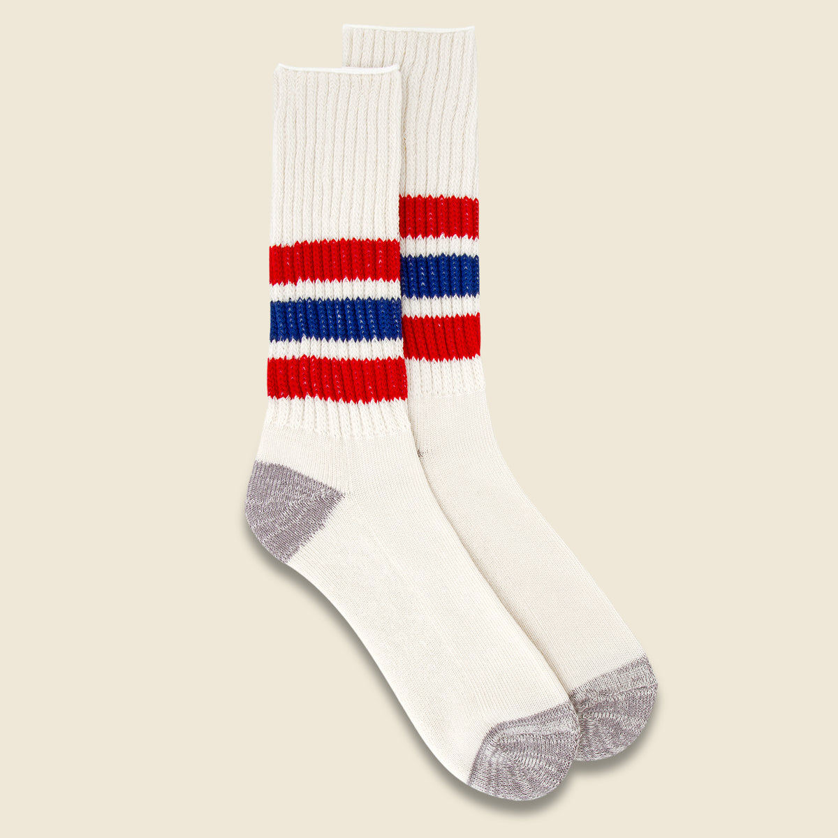 Coarse Ribbed Old School Sock - Chili Red/Blue – STAG Provisions