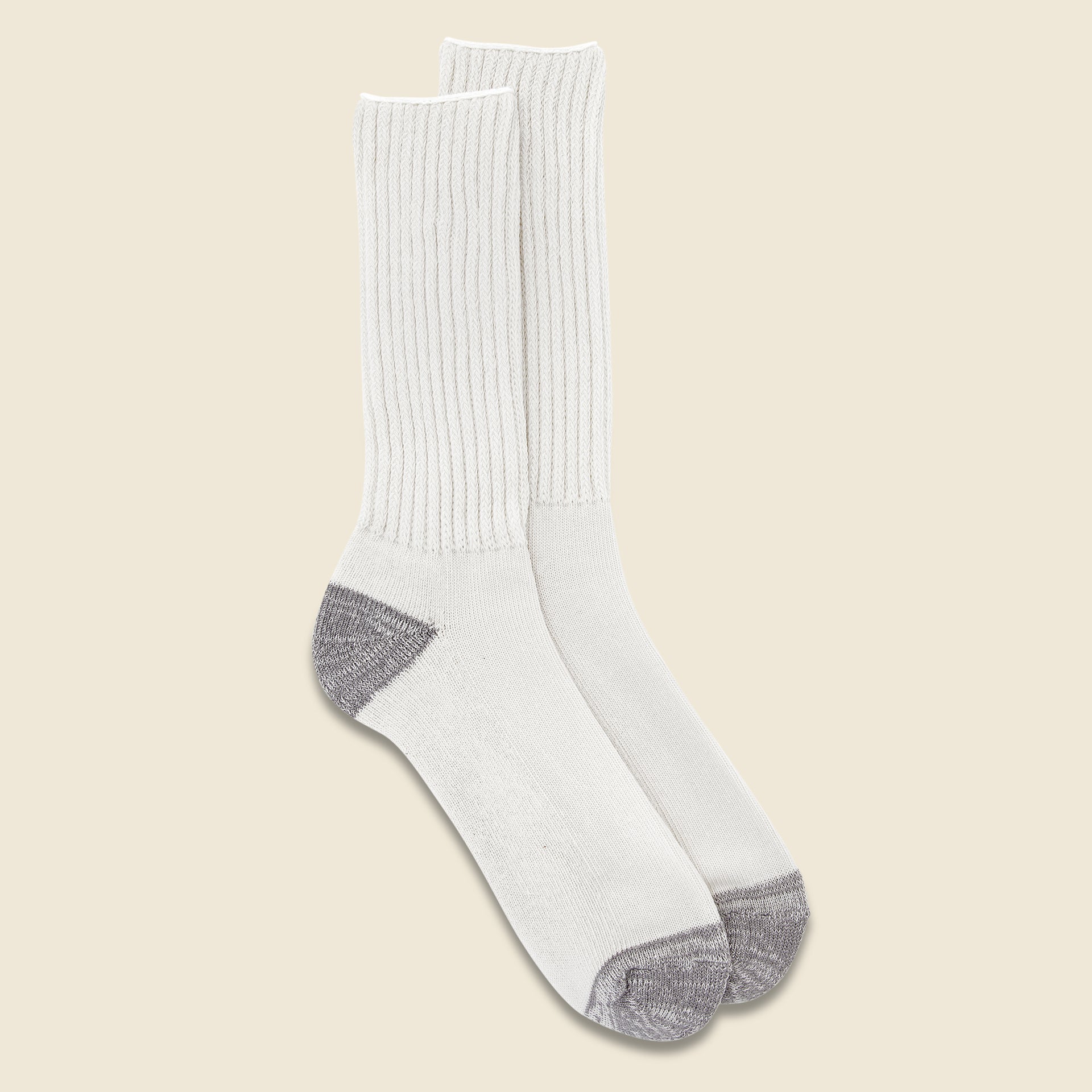Coarse Ribbed Old School Sock - Ecru – STAG Provisions