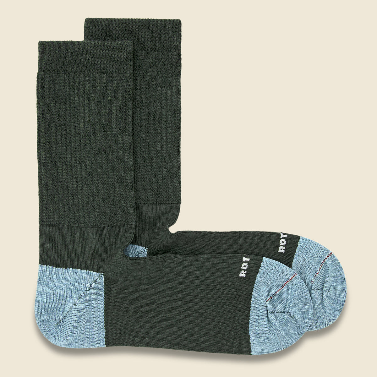 Hybrid Merino Wool Crew Sock - Dark Green/Sax – STAG Provisions