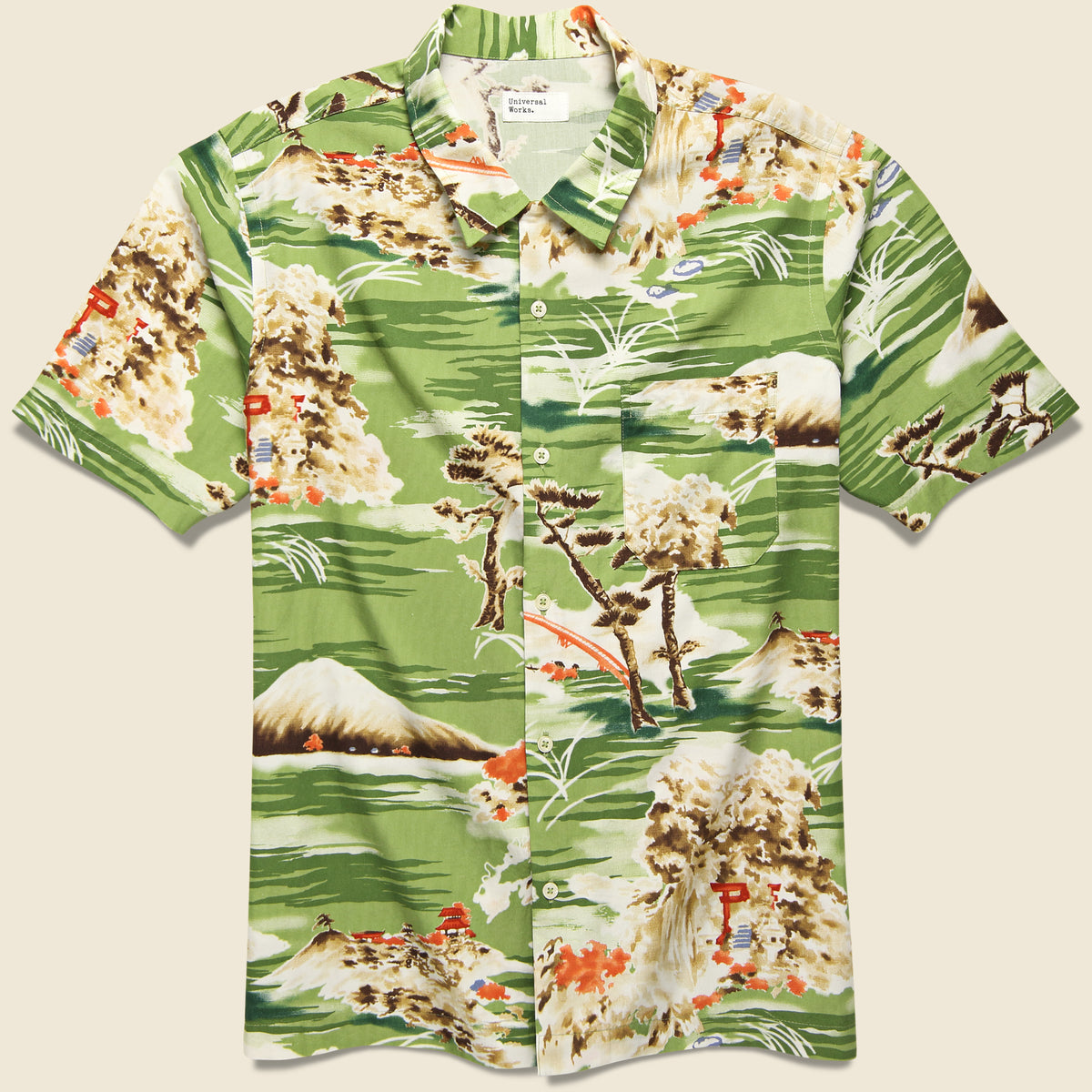 Fuji Summer Print Road Shirt - Green – STAG Provisions