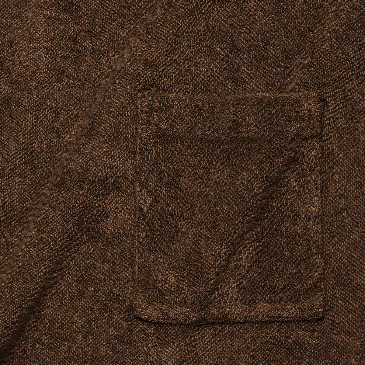 Terry Fleece Vacation Polo - Brown